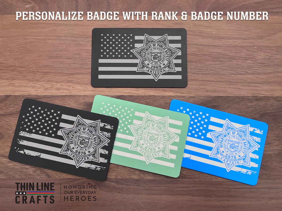 Arizona DPS Engraved Metal Miranda Card – Thin Line Crafts