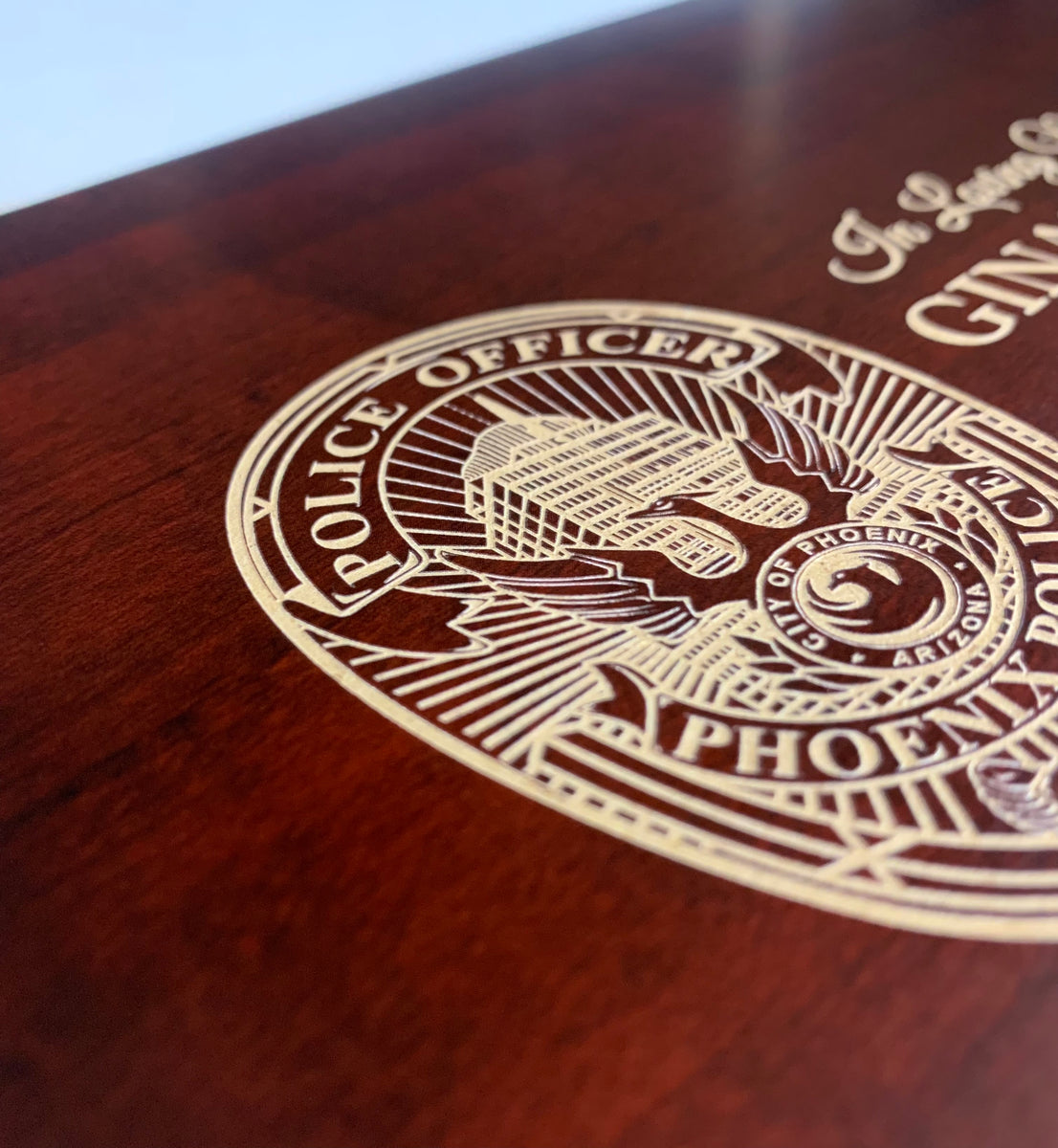 Custom Engraved Keepsake Box, Laser Engraved Humidor, Law Enforcement ...
